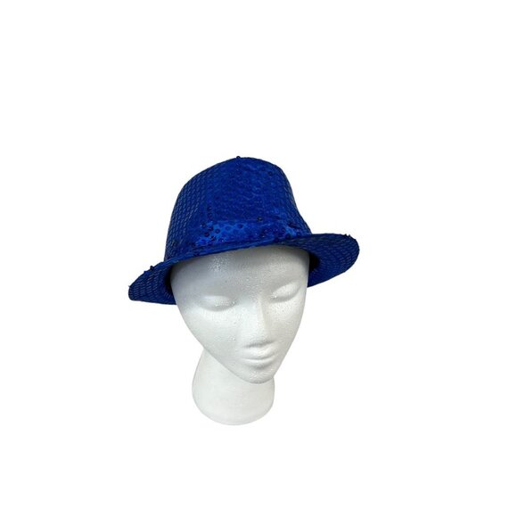 Accessories | Blazing Blue Sequin Hat | Poshmark